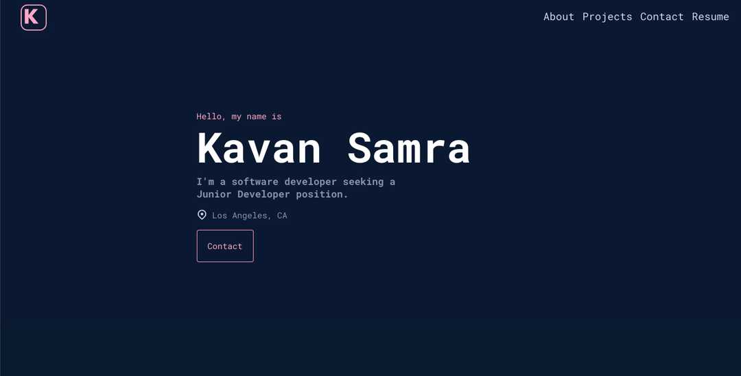 Kavan Samra | Software Developer